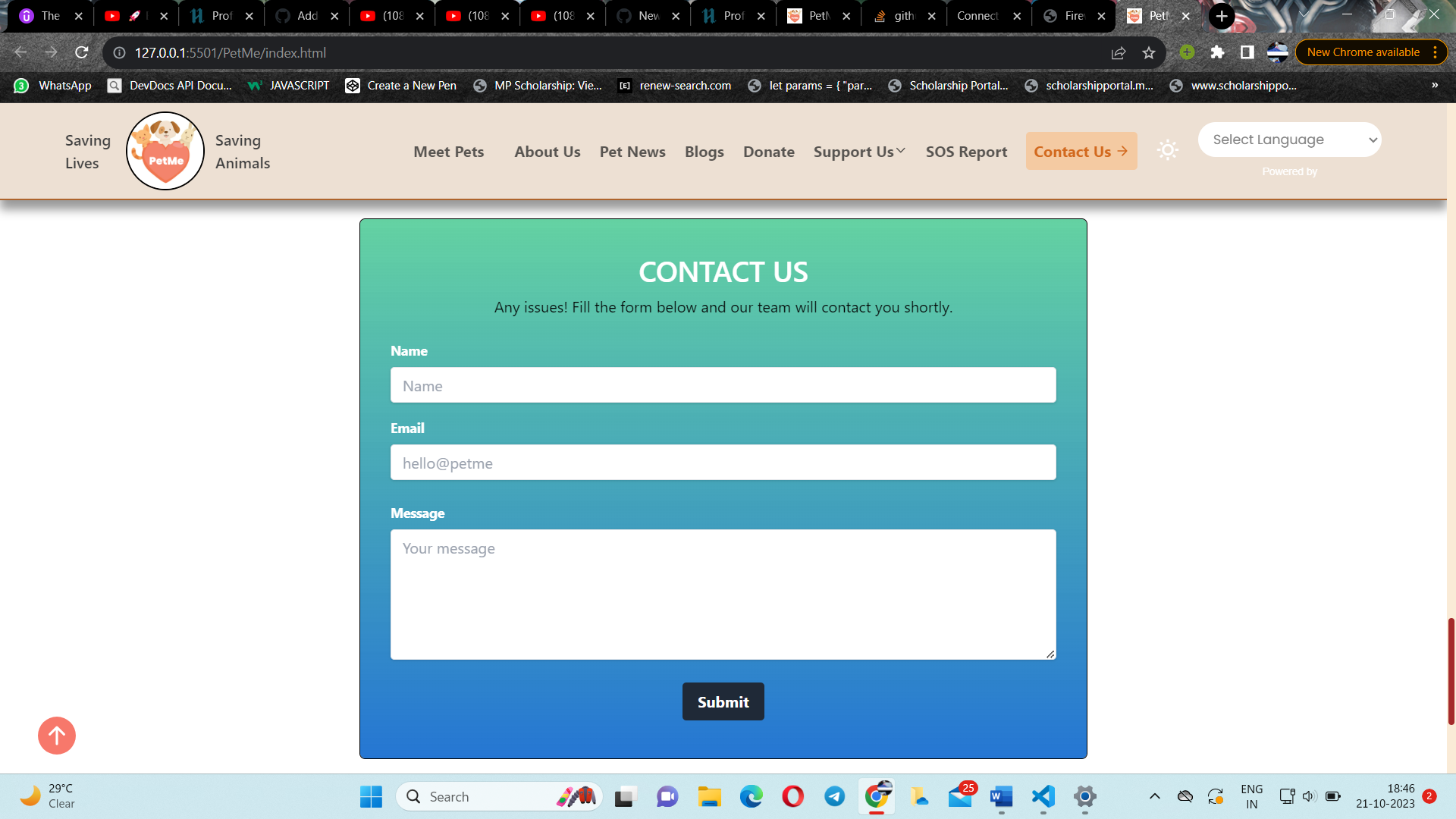 Changing ui of the Contact Form · Issue #1316 · akshitagupta15june ...
