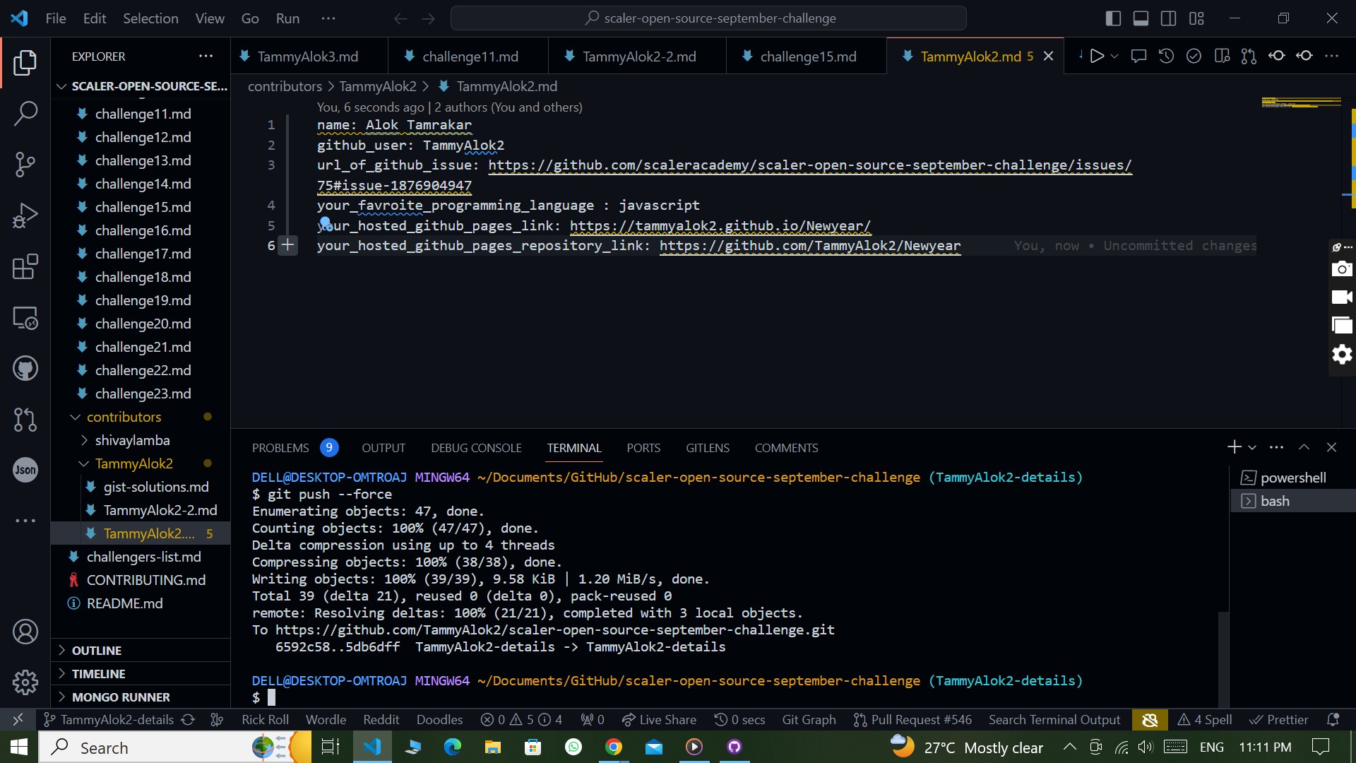 Challenge #1 - Alok Tamrakar · Issue #75 · scaleracademy/scaler-open-source-september-challenge ...