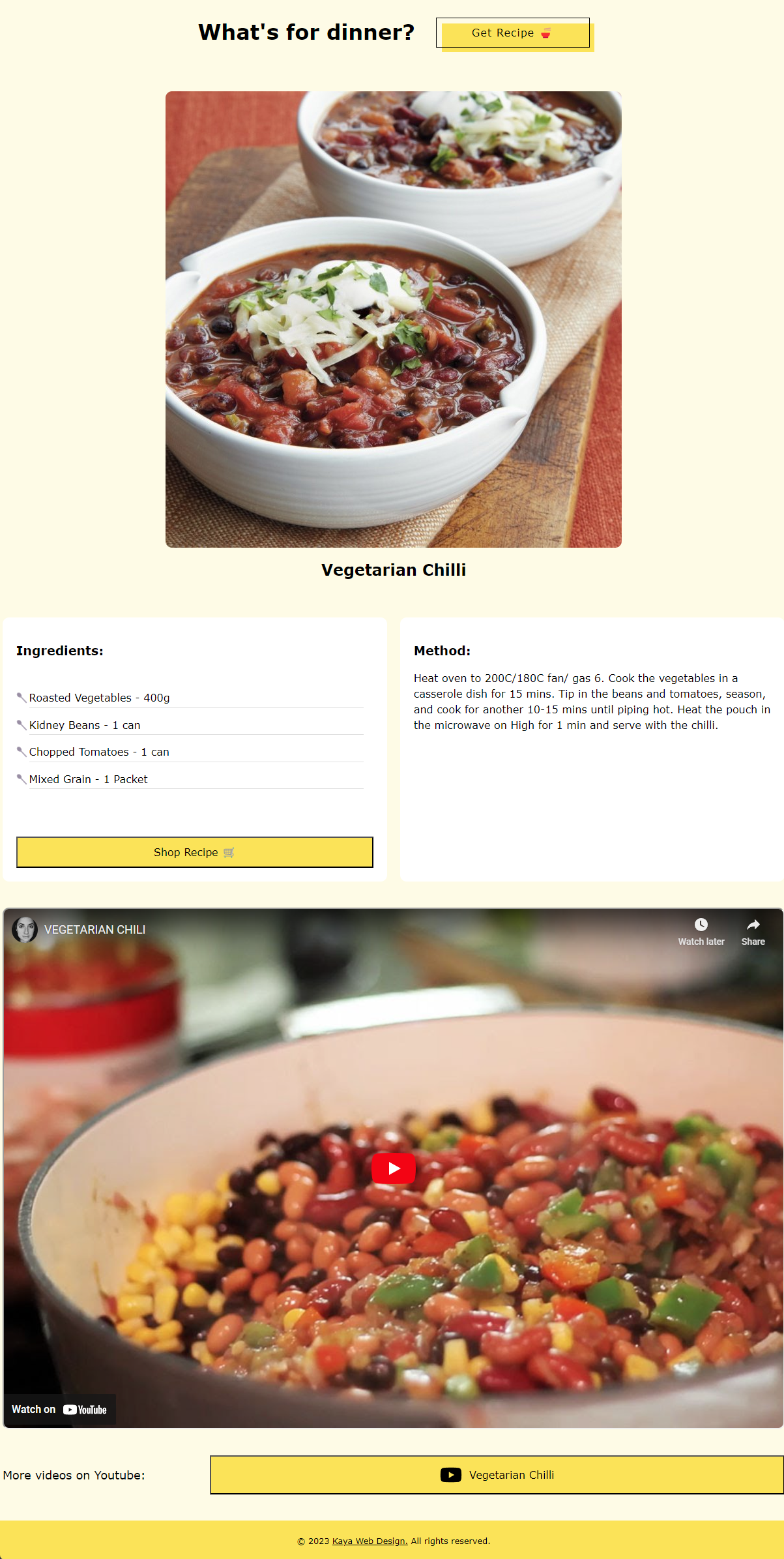 GitHub - kayawebd/recipegenerator