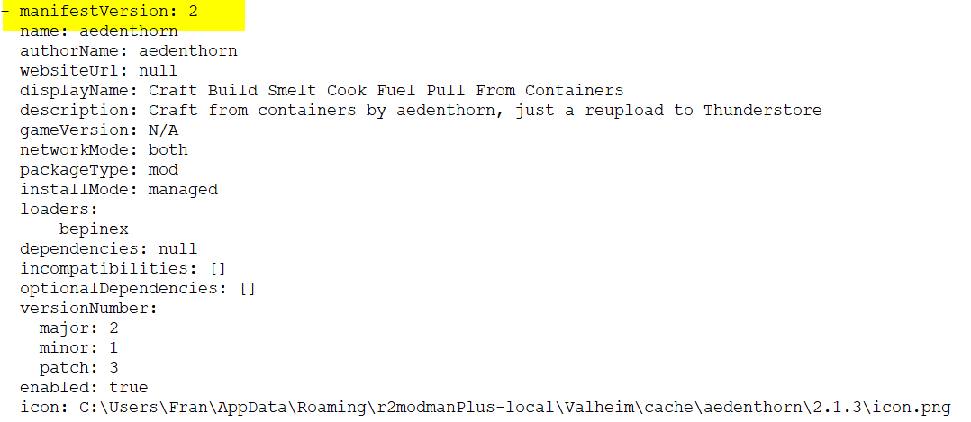 [BUG] - Broken local mod list · Issue #473 · ebkr/r2modmanPlus · GitHub