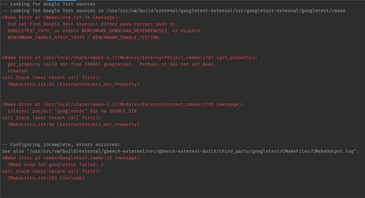 [BUG] Benchmark does not see Google Test sources · Issue #1086 · google ...