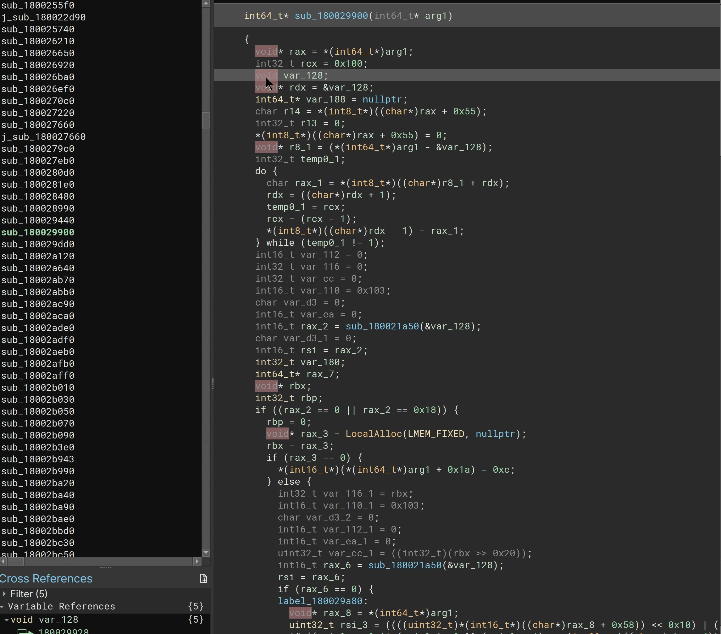 Changing type of `void` variables are buggy · Issue #3599 · Vector35/binaryninja-api · GitHub