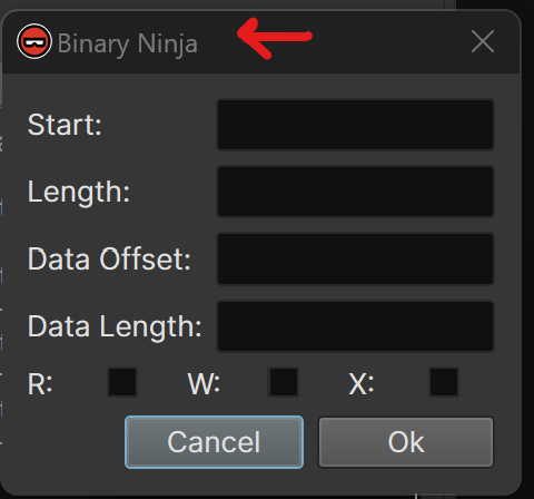 Add /edit segment or section dialog title is wrong · Issue #3712 · Vector35/binaryninja-api · GitHub