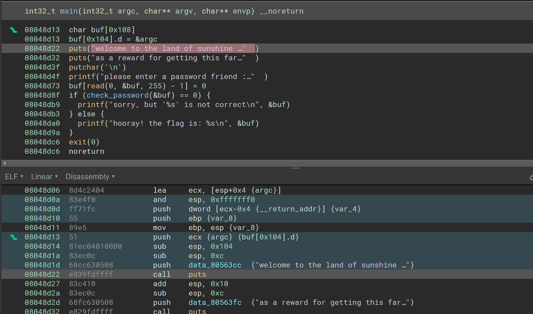Sync between HLIL-Disassembly could be improved · Issue #4230 · Vector35/binaryninja-api · GitHub