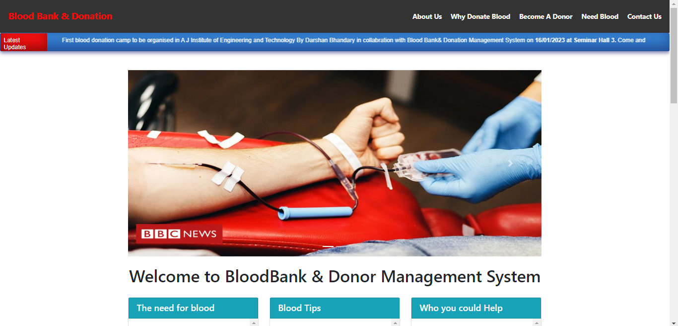 GitHub - darshan45672/Blood-Bank-and-Donor-Management-system: An Online ...