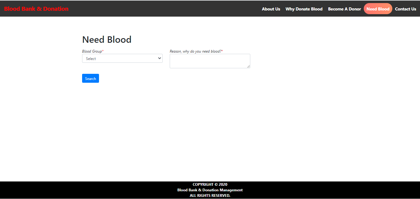 GitHub - darshan45672/Blood-Bank-and-Donor-Management-system: An Online ...
