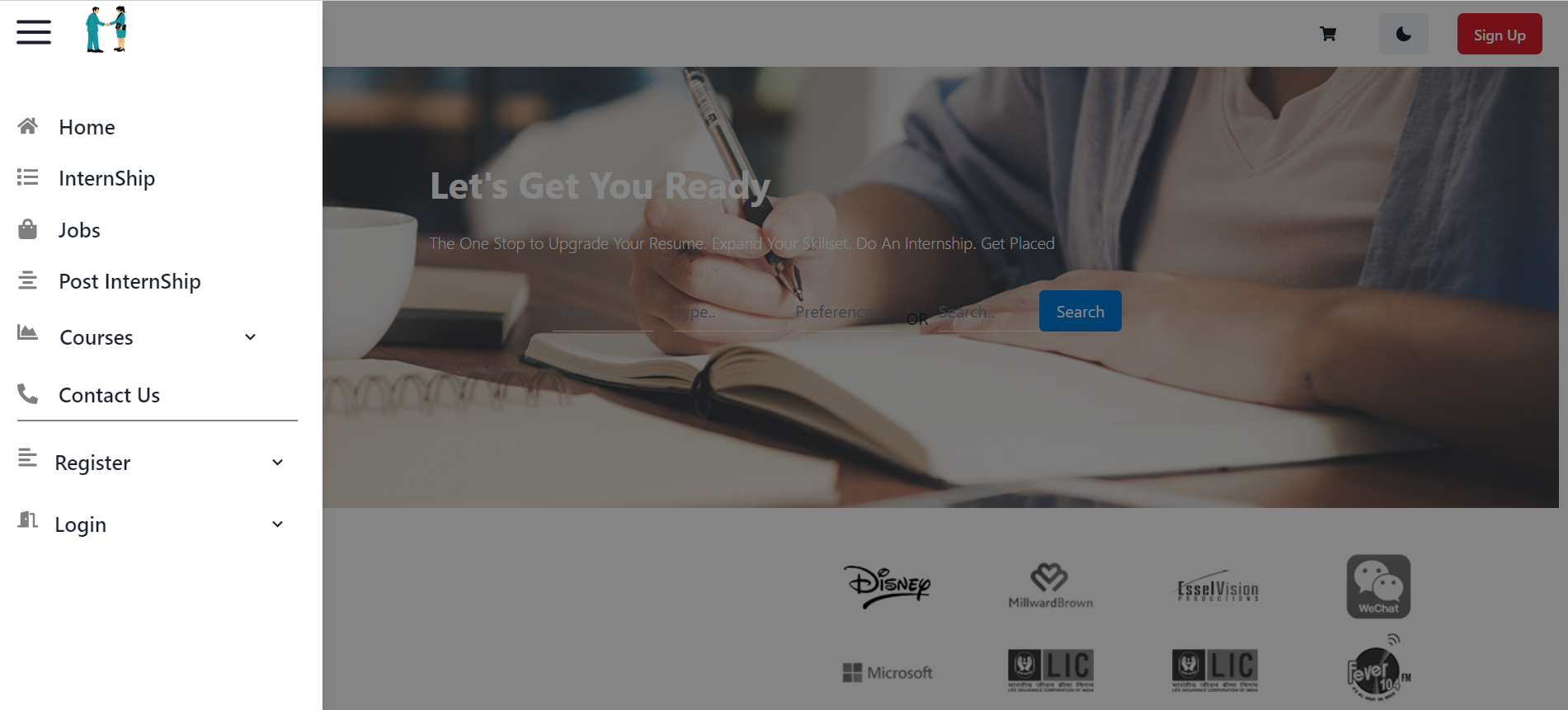 GitHub - Janani1727/Intern-Theory: Intern Theory is an online internship portal created to ...