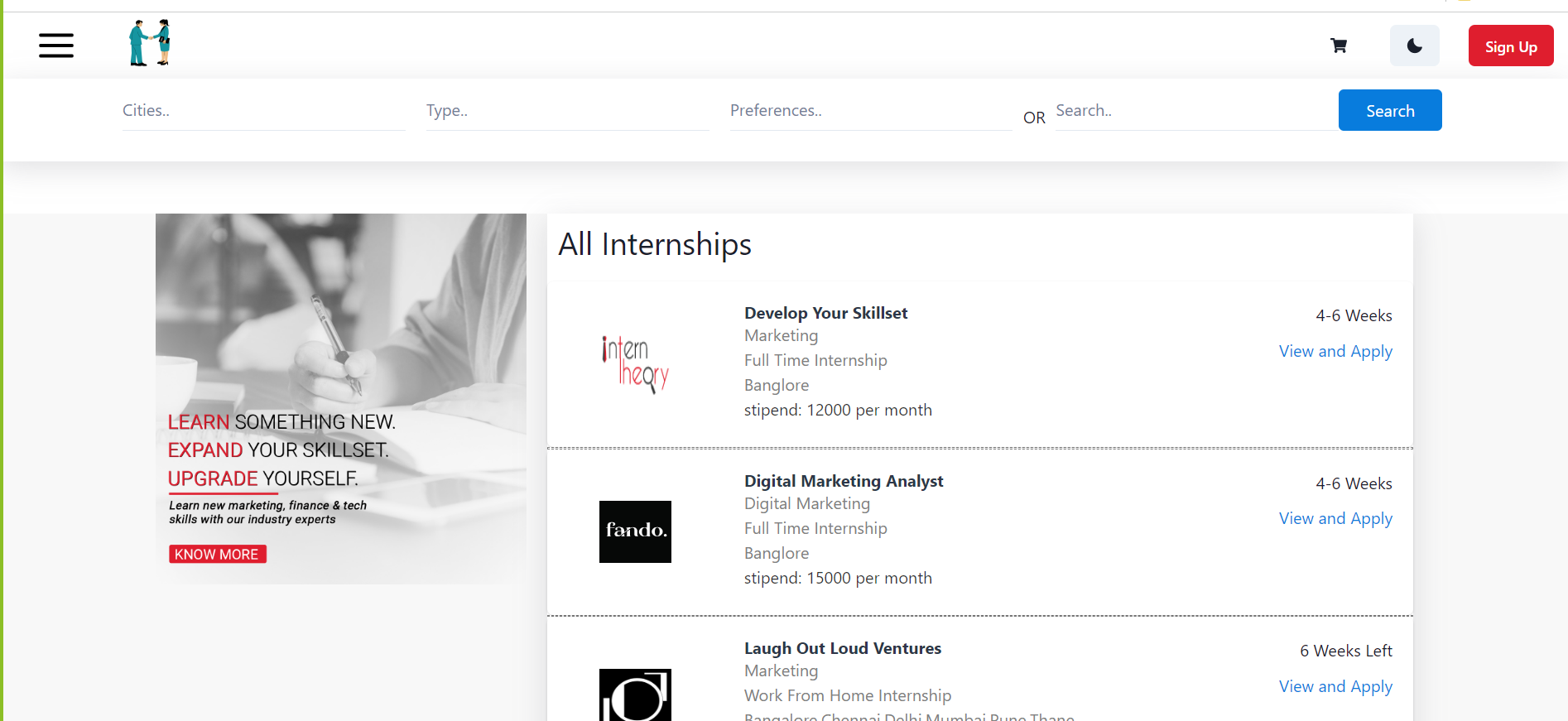 GitHub - Janani1727/Intern-Theory: Intern Theory is an online internship portal created to ...