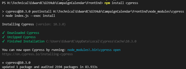 Trouble With Initial Install And Setup · Issue 22845 · Cypress Iocypress · Github