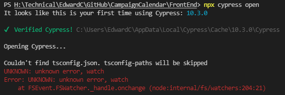 Trouble With Initial Install And Setup · Issue 22845 · Cypress Iocypress · Github 8557