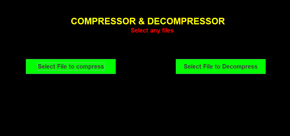 GitHub - harshavardhan777123/Compressor-decompressor---DSA: Objective of the project is to ...