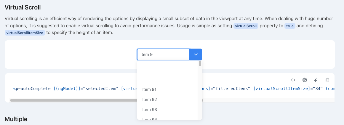 AutoComplete: Suggestions list display is broken after scroll when virtual scroll enabled ...