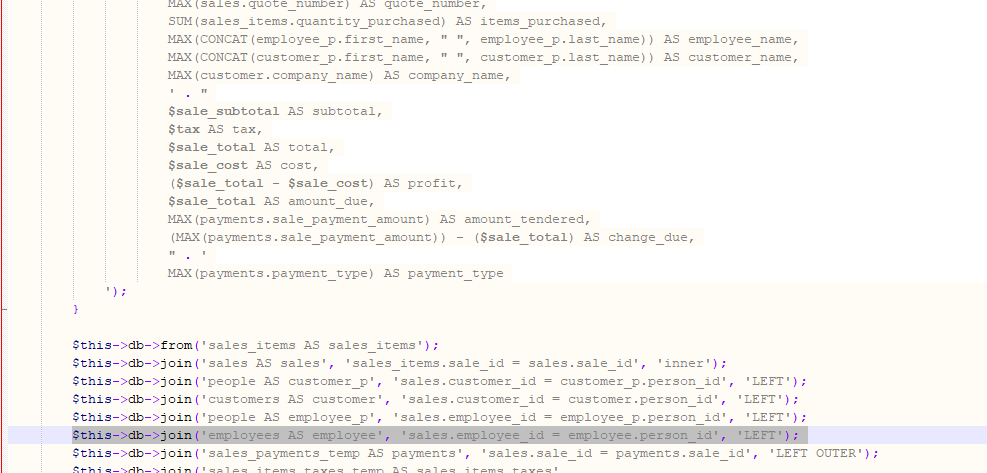 Add Employee column to Daily Sales report · Issue #3499 · opensourcepos/opensourcepos · GitHub
