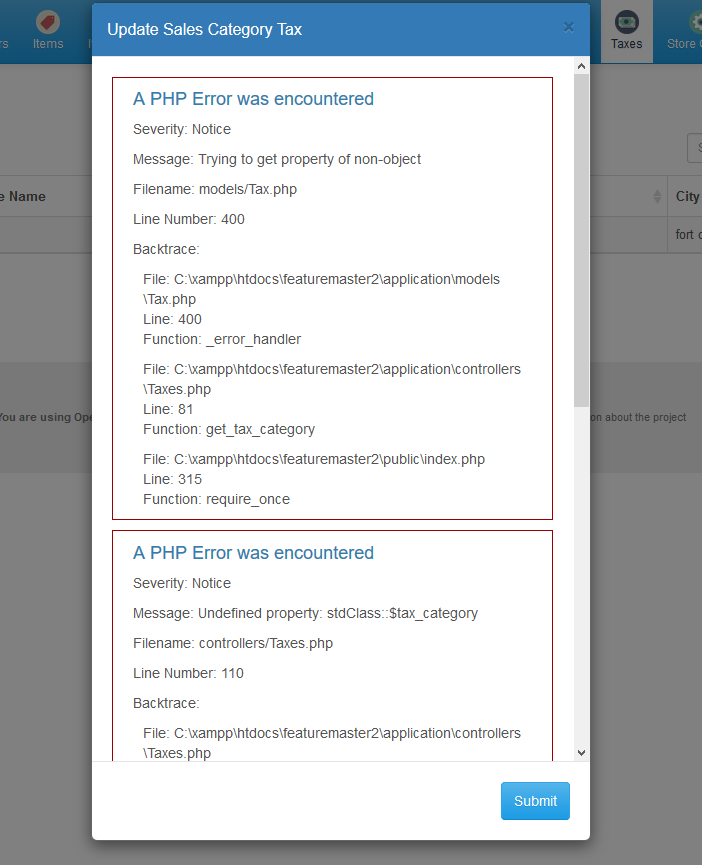 Tax category error in sale register · Issue #1396 · opensourcepos/opensourcepos · GitHub