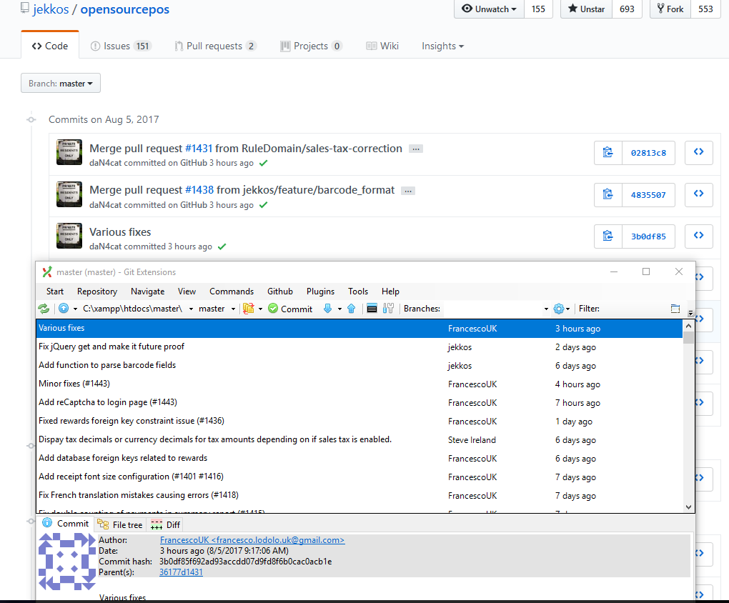 Git or Repository Issue? · Issue #1444 · opensourcepos/opensourcepos ...