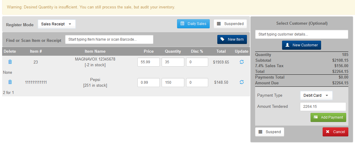 Feature request - item count in sales module · Issue #1595 · opensourcepos/opensourcepos · GitHub