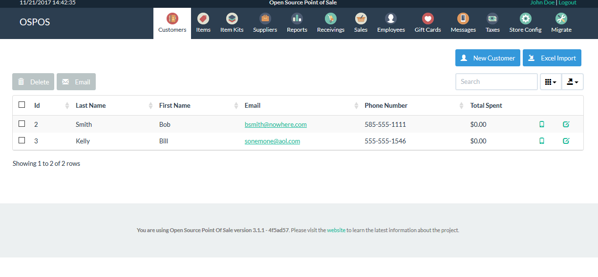 Excel Import in Customers Module NOT adding customers to the database · Issue #1722 ...