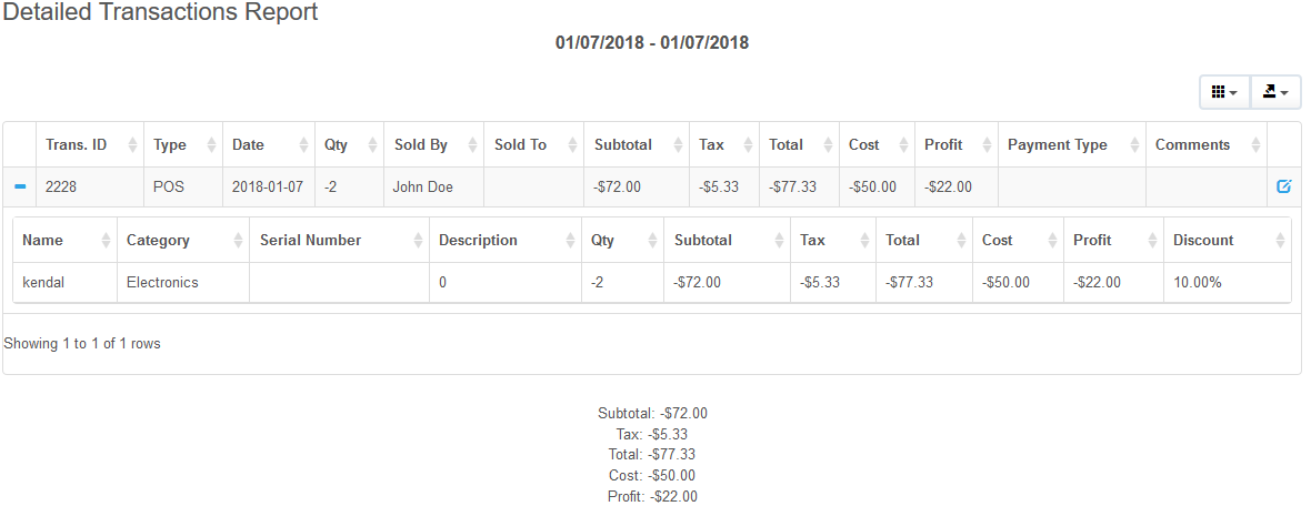 Discount field under Detailed Transaction Report not displaying result · Issue #1776 ...