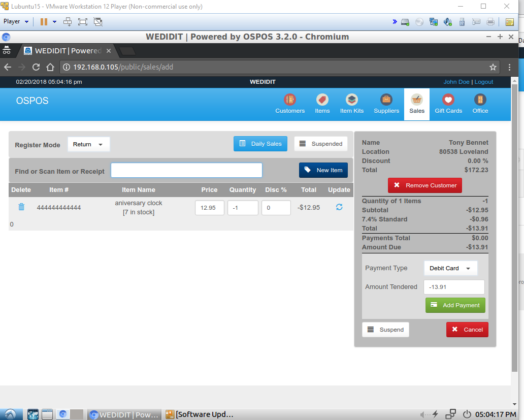 Return Issue with Invoicing enabled. · Issue #1849 · opensourcepos ...