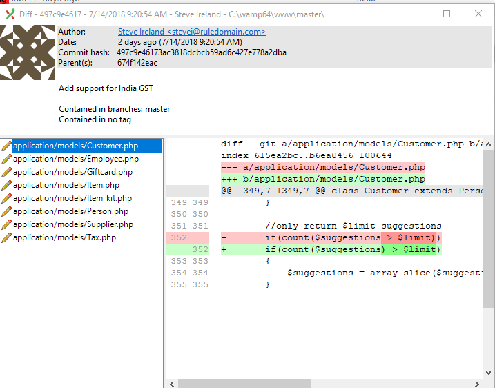 Fix Count Function Error by SteveIreland · Pull Request #2049 · opensourcepos/opensourcepos · GitHub