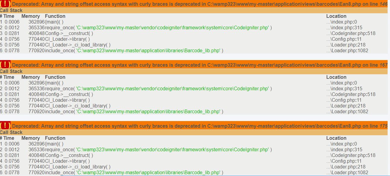 After updating to PHP Version: 7.4.9 I received the following error with error setting to 1 and ...