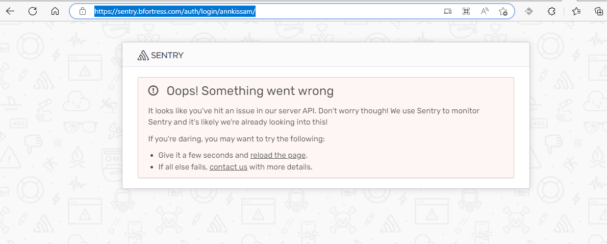 Login Page is not working · Issue #49527 · getsentry/sentry · GitHub