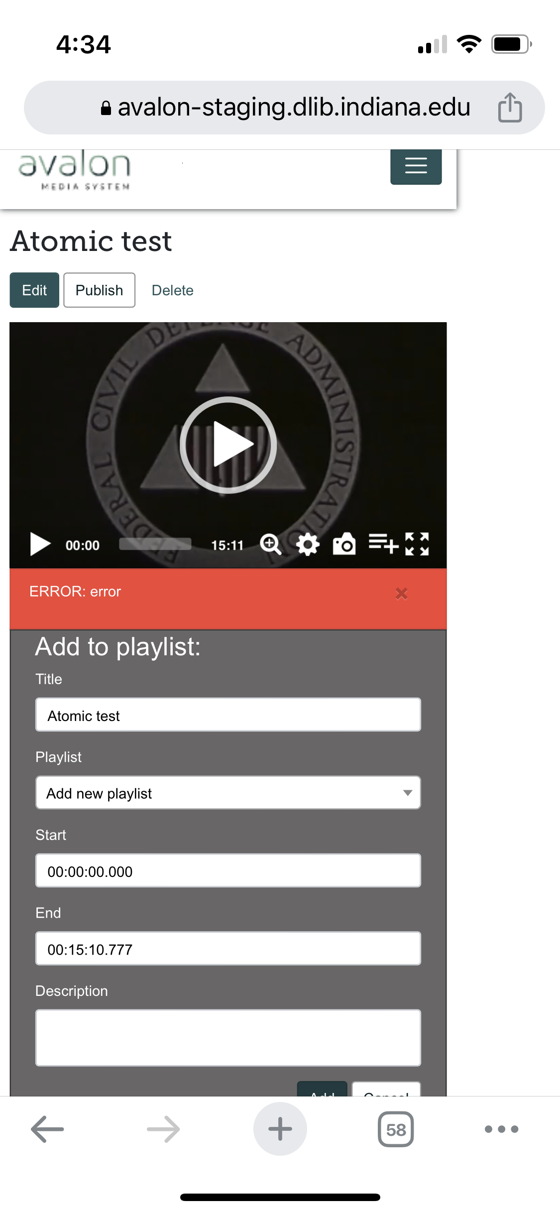 Add to new playlist from media player widget causes error on iOS Chrome · Issue #5124 ...