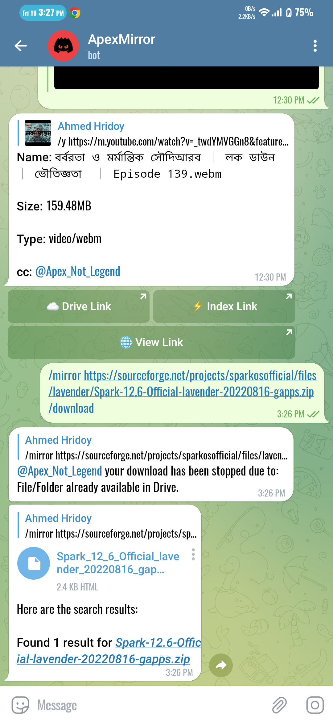 Problem On File Already Found Search Results · Issue #941 · anasty17/mirror-leech-telegram-bot ...