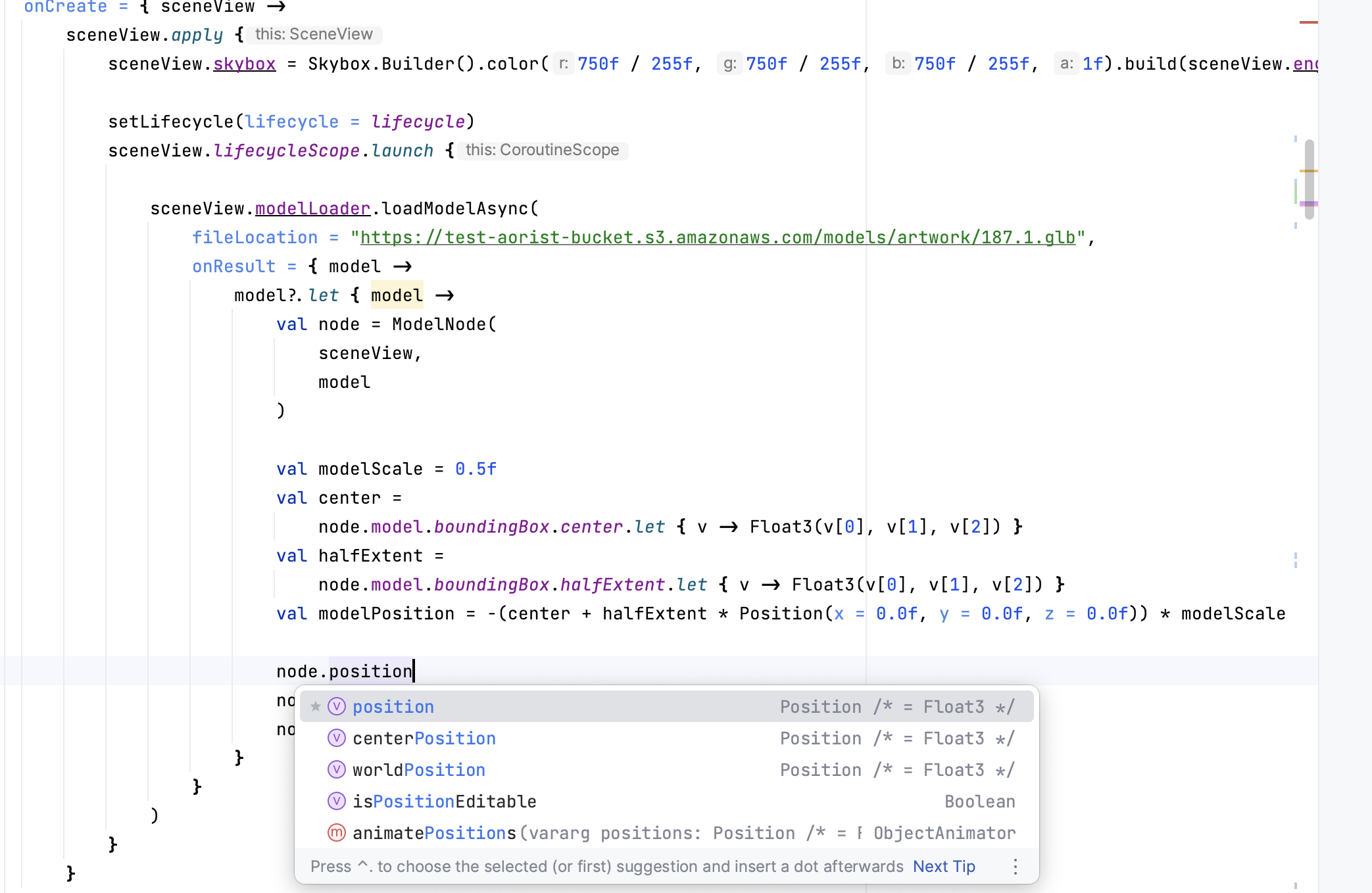GLB model not displayed in Jetpack Compose · Issue #275 · SceneView/sceneview-android · GitHub
