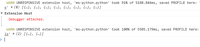 Slow to respond to edits, unresponsive extension host · Issue #17984 · microsoft/vscode-python ...