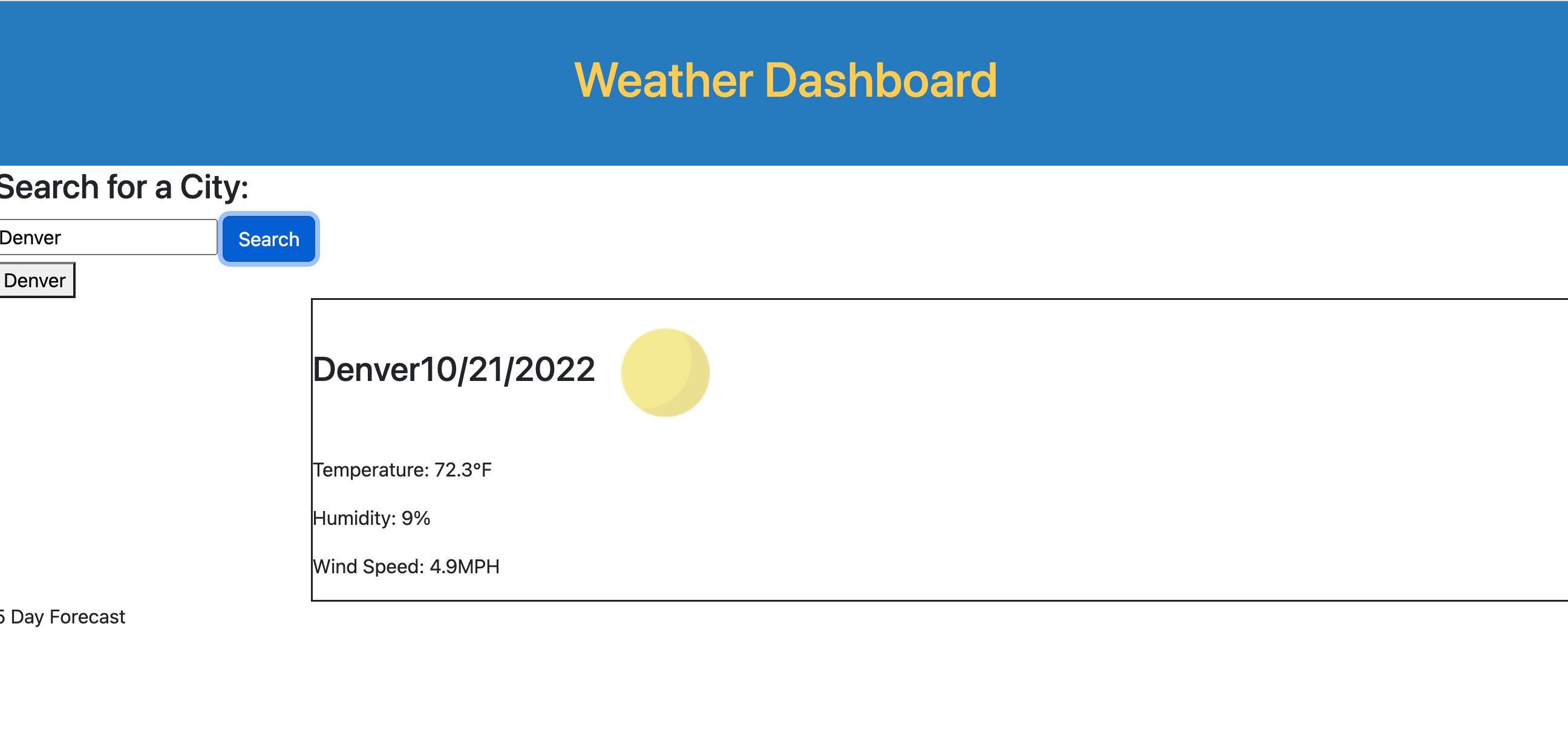 GitHub - sclebron/weather-dashboard-app