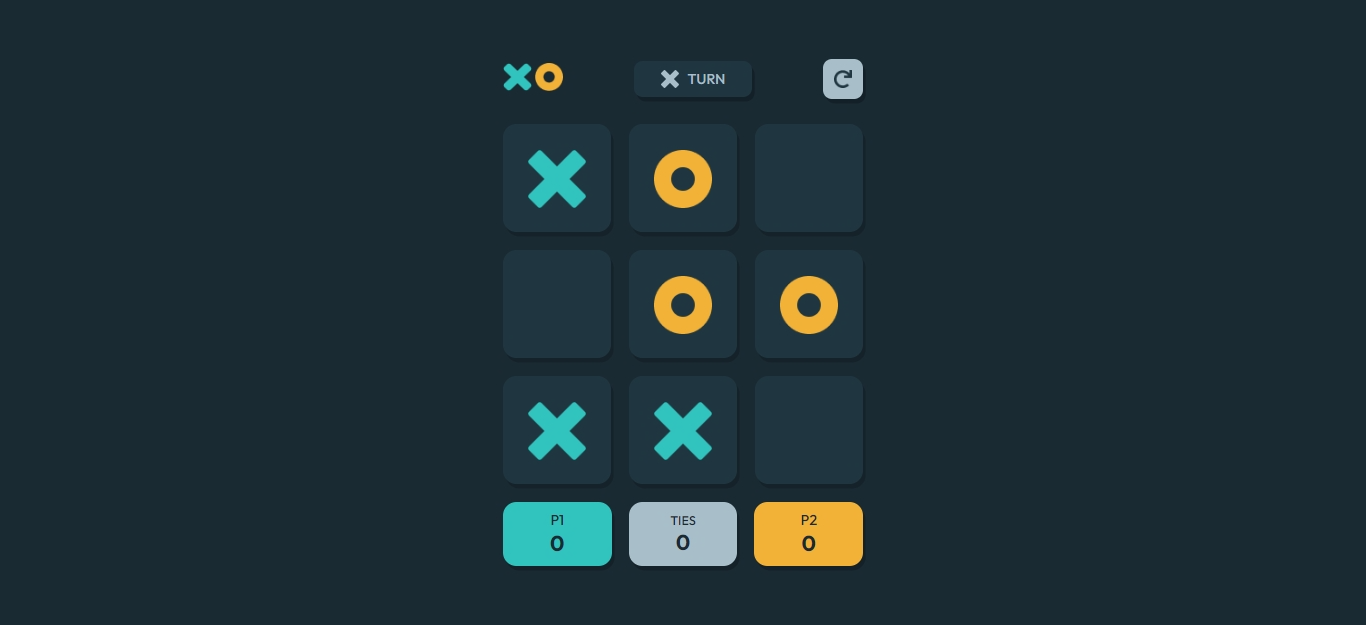 Github Stilyxproject Js Tic Tac Toe Front End Mentor Challenge 3300