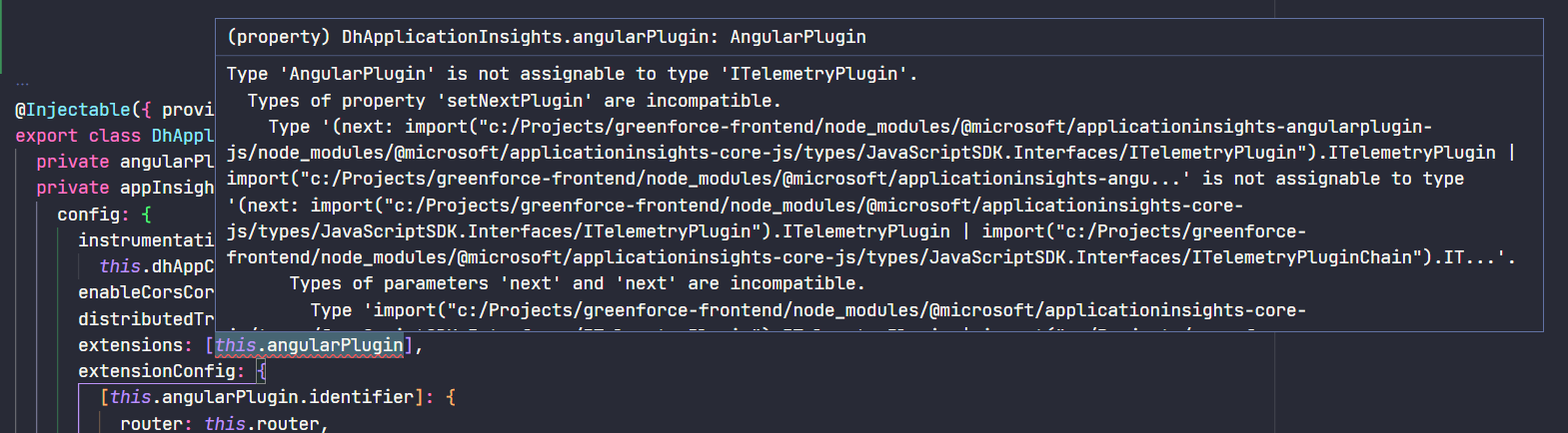 Types incompatibility with `@microsoft/applicationinsights-web` · Issue #76 · microsoft ...