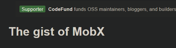 Documentation Titles Word-break oddly due to Codefund adverts · Issue #2027 · mobxjs/mobx · GitHub