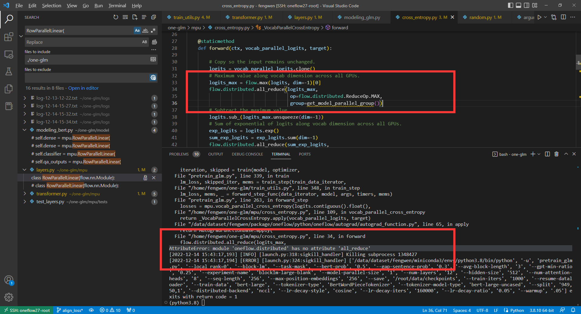 loss对齐测试 · Issue #4 · Oneflow-Inc/one-glm · GitHub