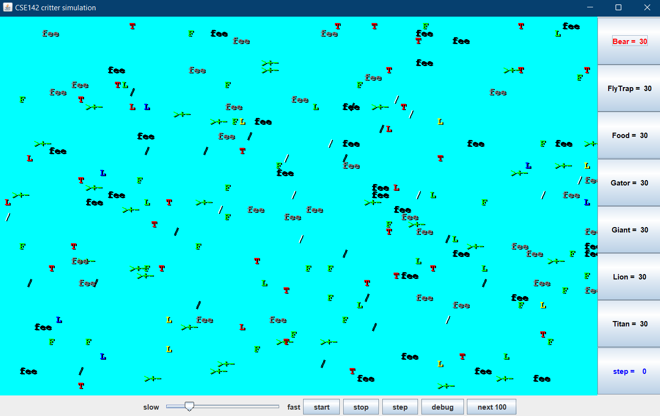 GitHub - Zohar-Le/CS145_CritterFightSimulation