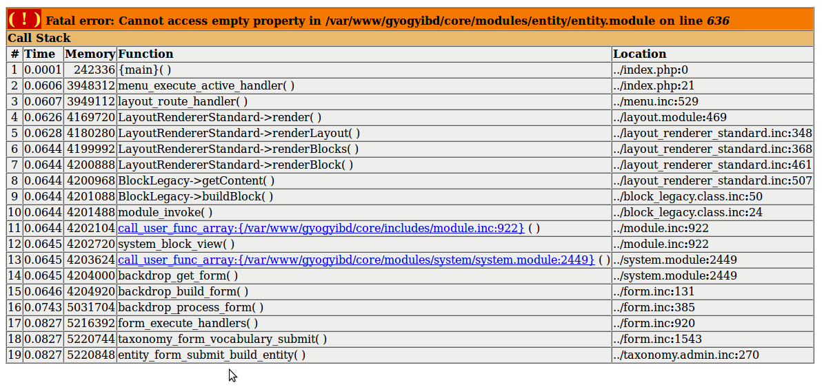 Taxonomy - Fatal error after: Add vocabulary · Issue #3250 · backdrop/backdrop-issues · GitHub