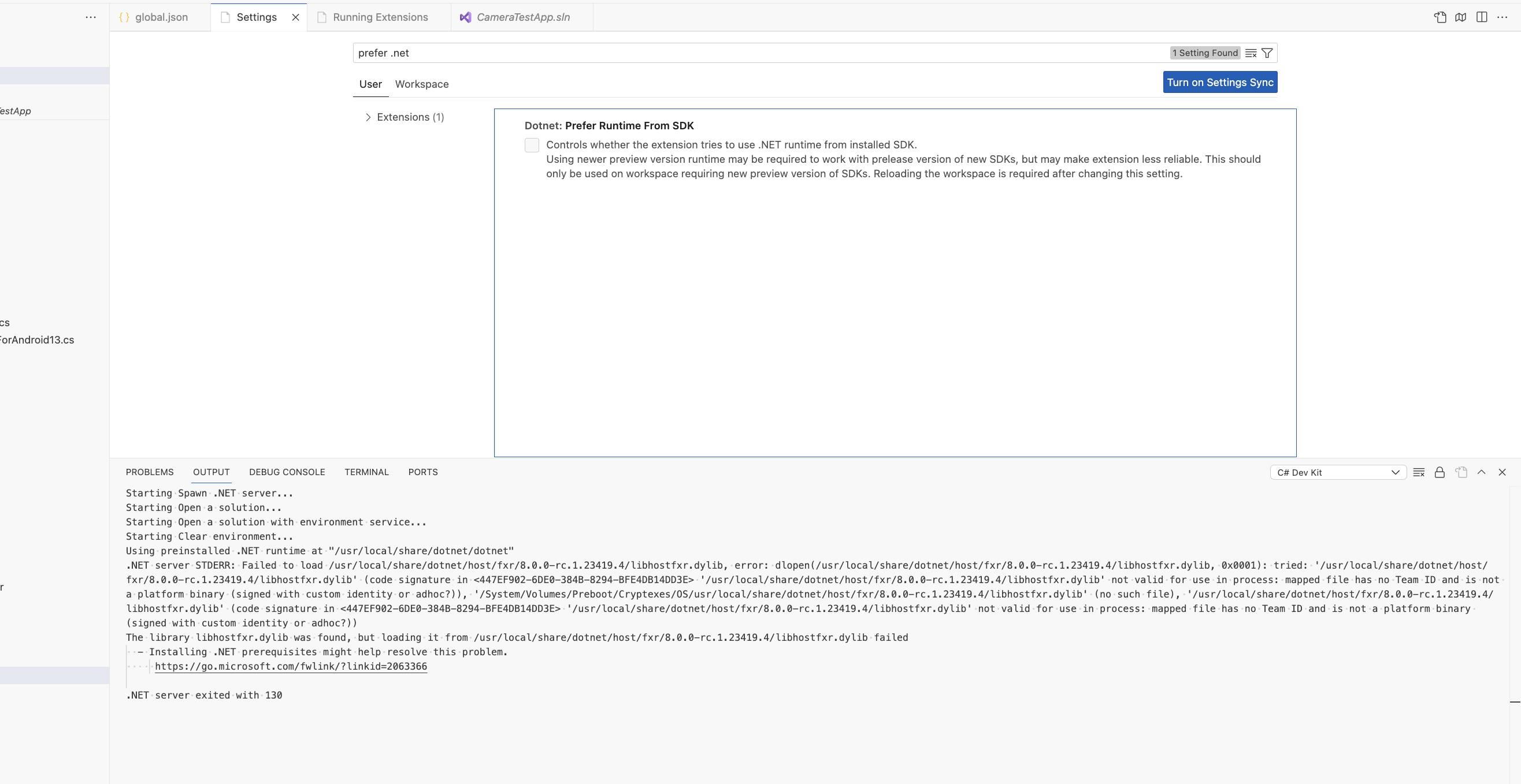 Unable to load any solutions · Issue #504 · microsoft/vscode-dotnettools · GitHub