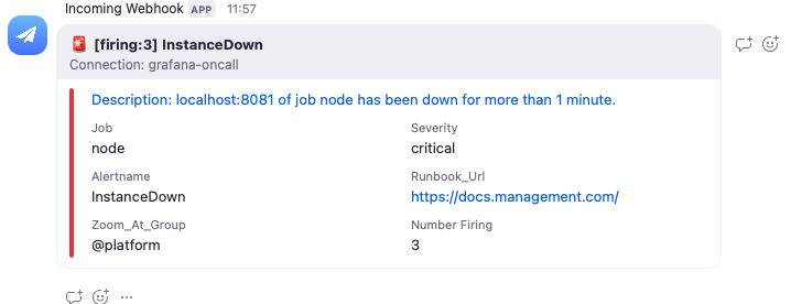 GrafanaAlerts Template for Zoom incoming webhooks · GitHub