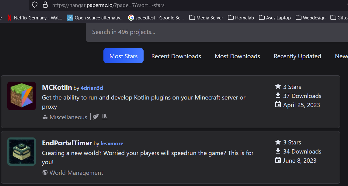 Browsing Through Pages Of Plugins Shows Plugins Multiple Times · Issue 1247 · Hangarmc Hangar