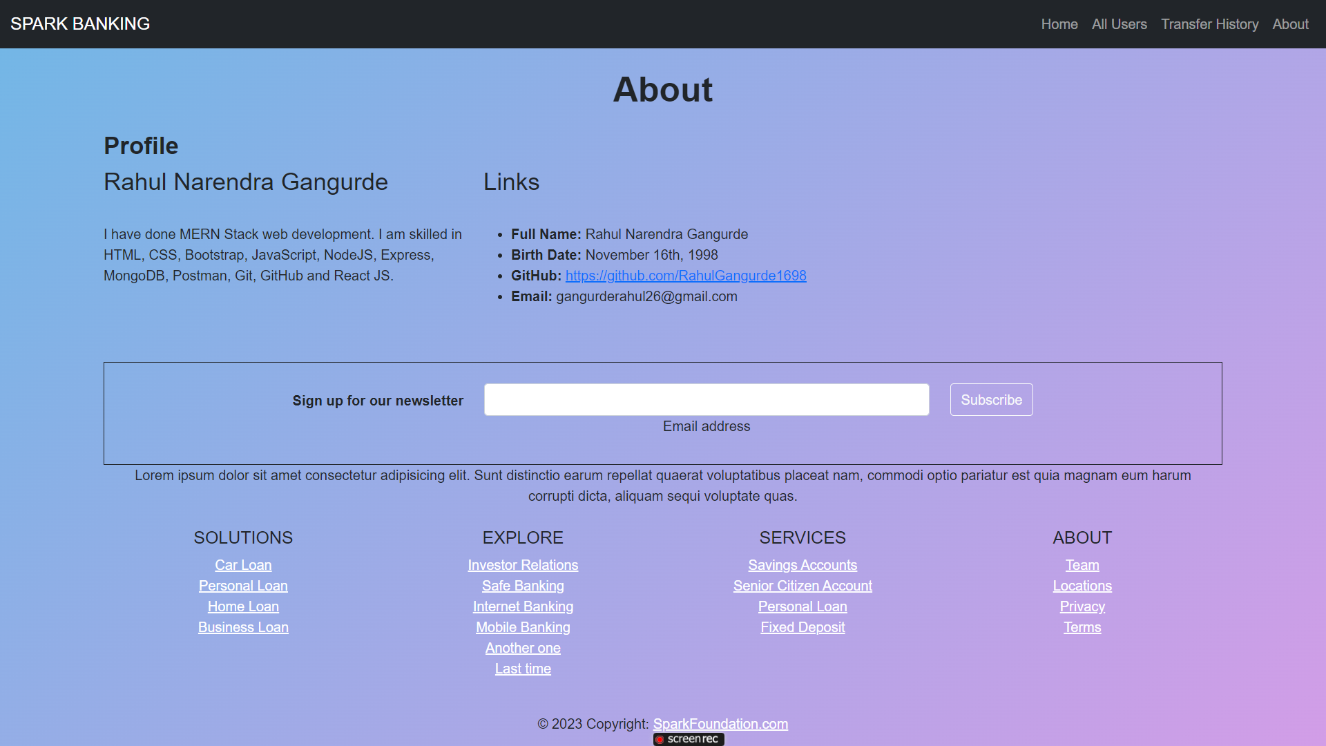 GitHub - RahulGangurde1698/SparkFoundation-Basic-Banking-System