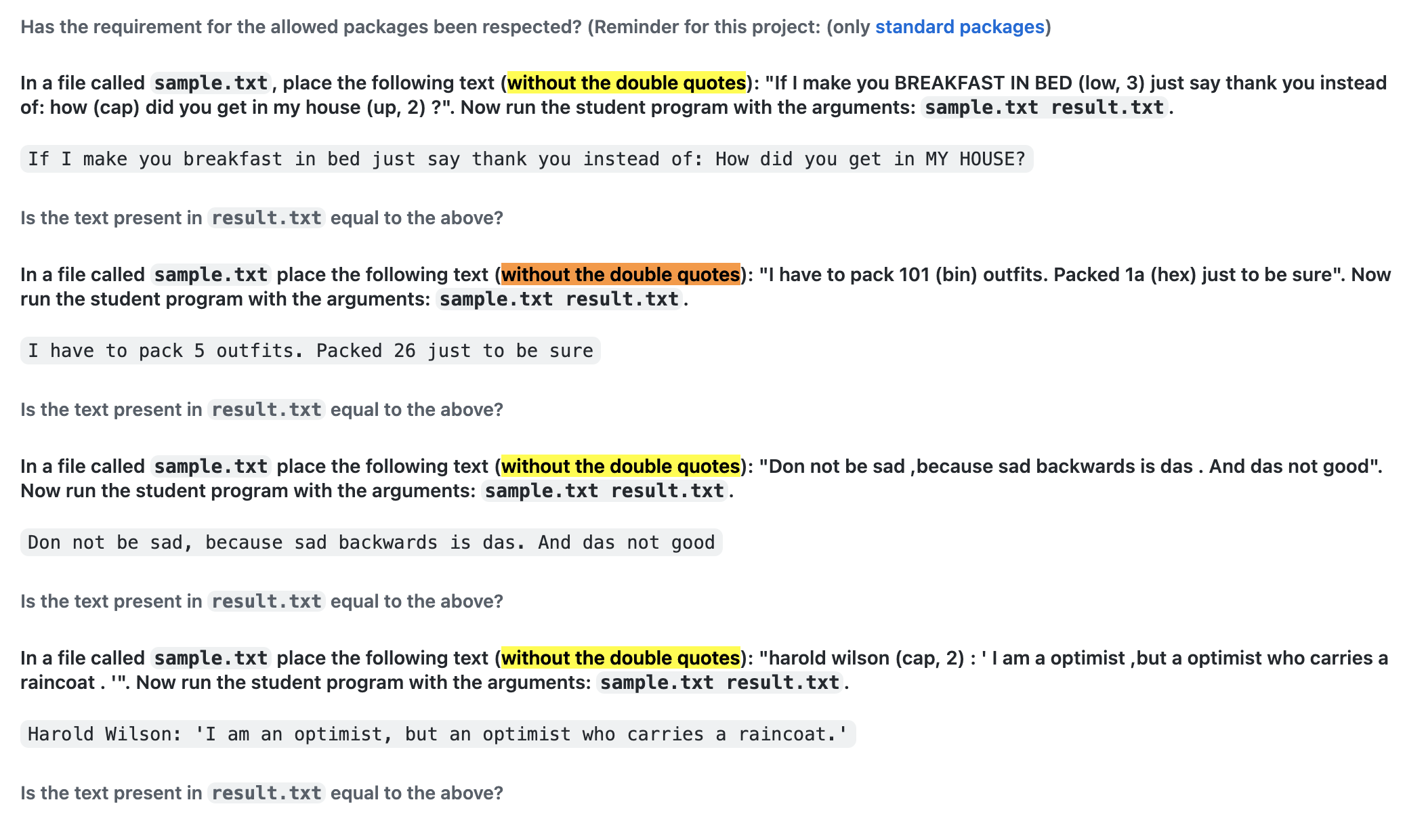 Ascii Art Justify Suggest Clarifying How Parameters Should Be Passed In Audit Questions