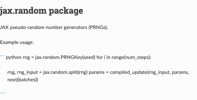 Random module example not rendered prob · Issue #3249 · jax-ml/jax · GitHub