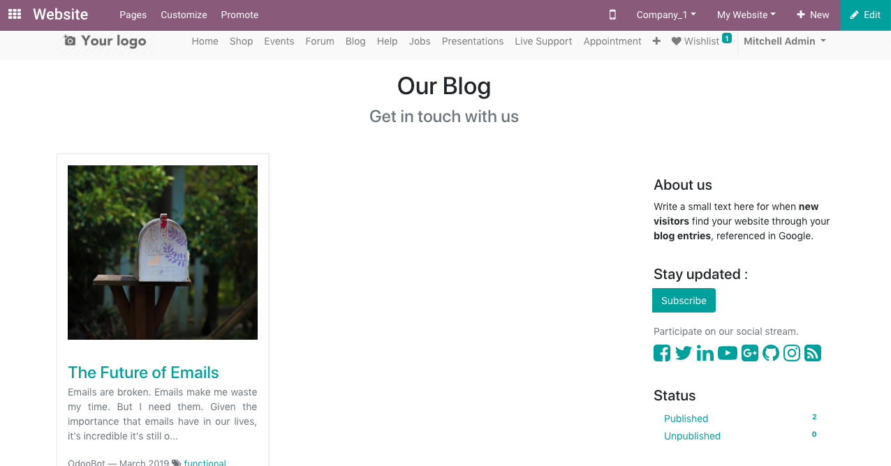 Blog posts shown in one column only in Grid View · Issue #31574 · odoo ...