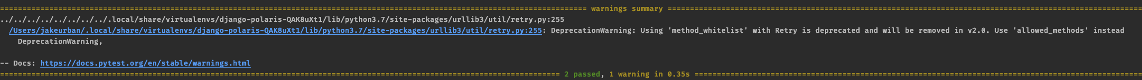 Retry() should use 'allowed_methods' in RequestsClient.__init__ ...