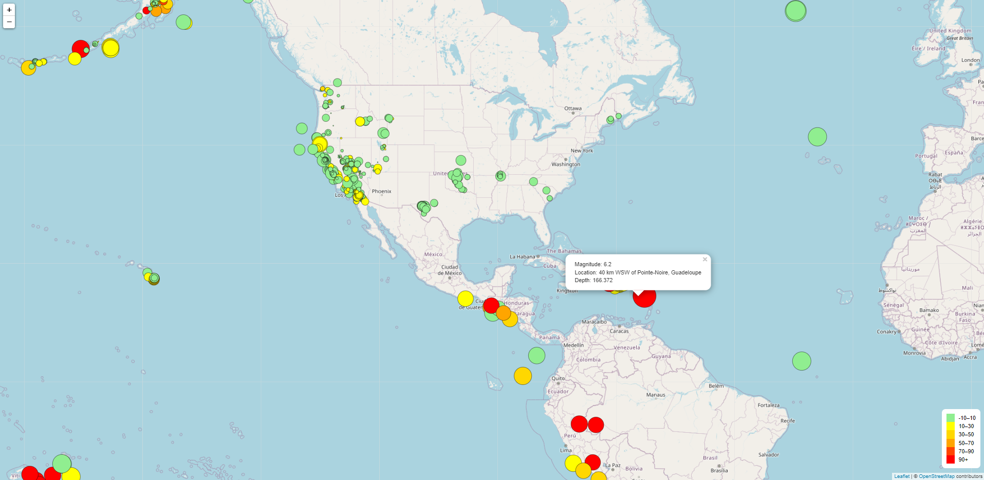GitHub - randiesinclair/Leaflet-Challenge: Interactive earthquake data visualization using ...