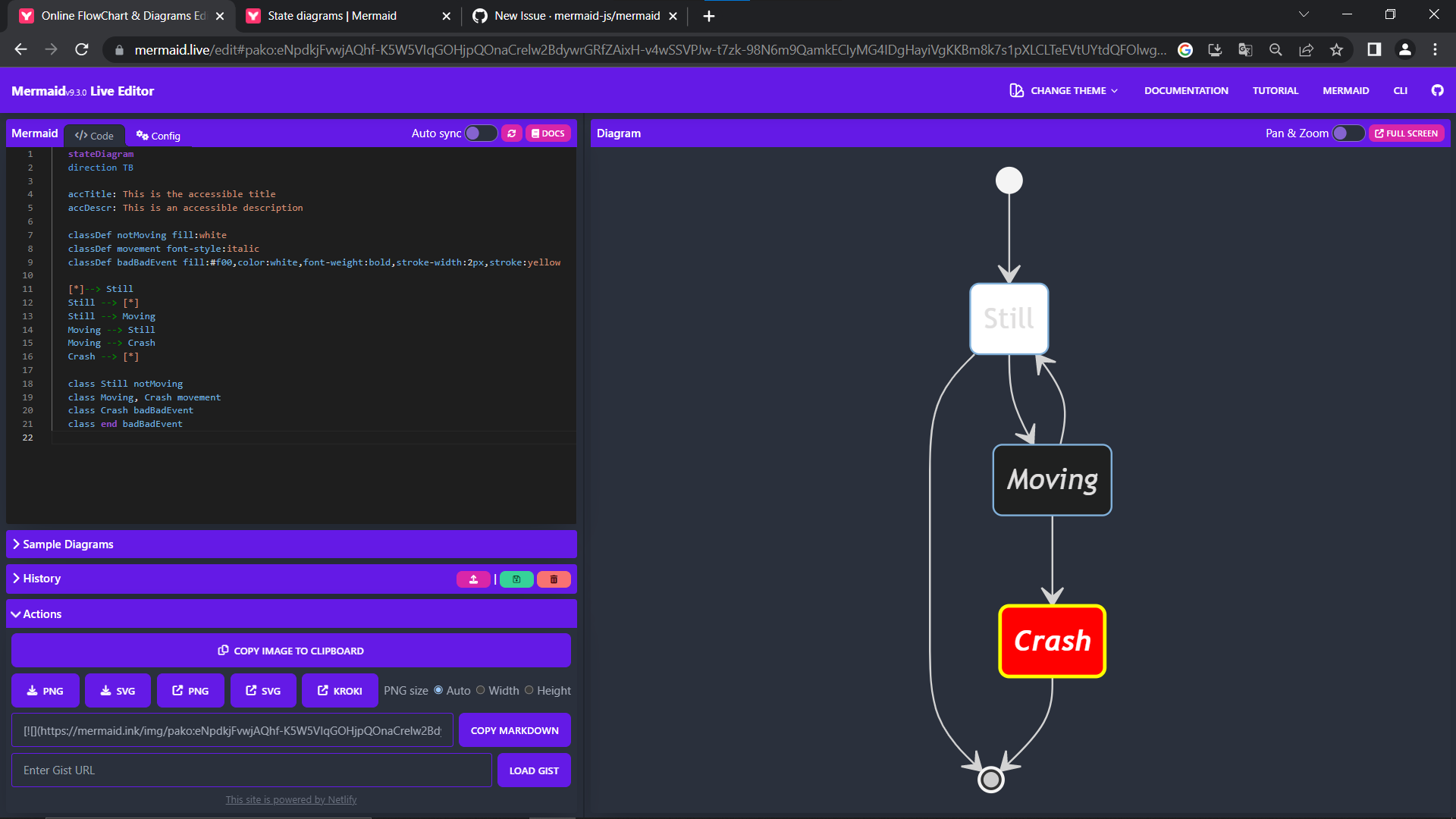 Mermaid State Diagram "Styling with classDefs" does not work · Issue #5602 · typora/typora ...