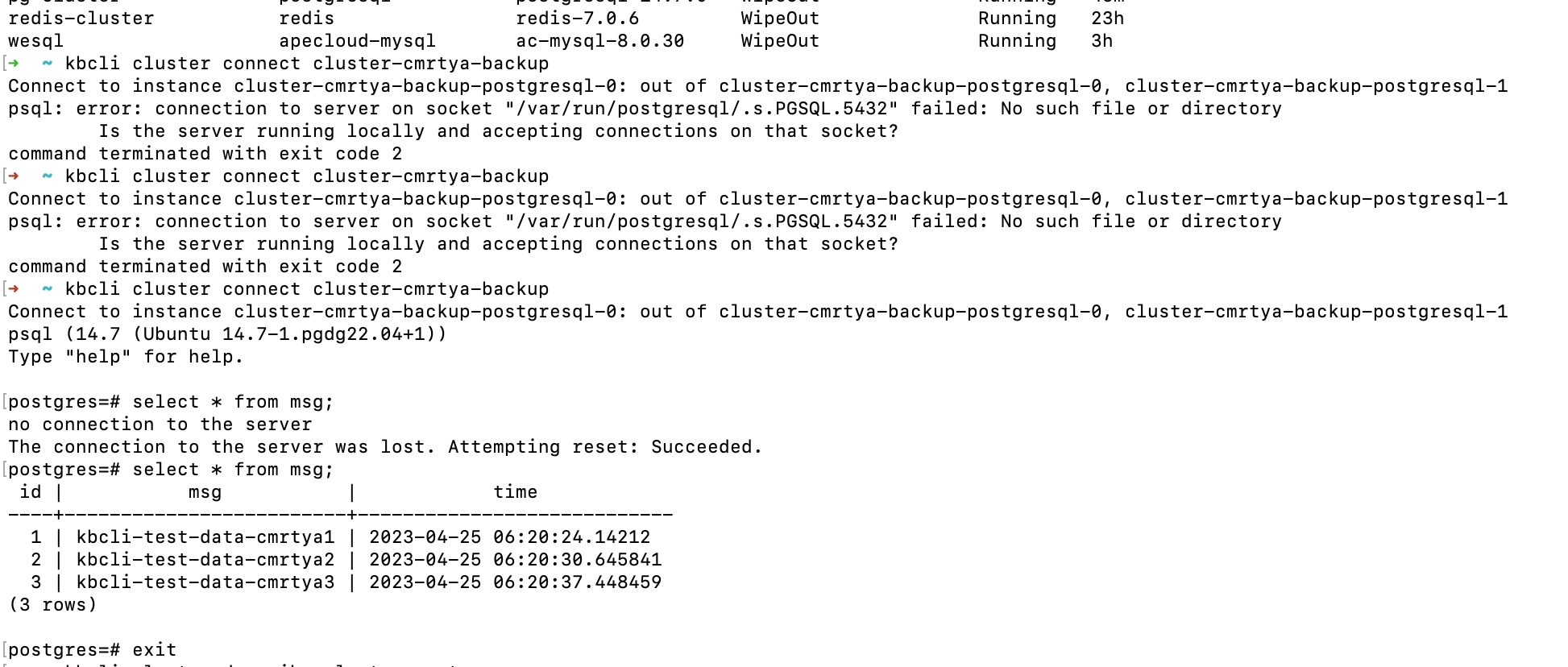 [BUG] The pg incremental backup recovery is complete, and the cluster is inaccessible for a ...