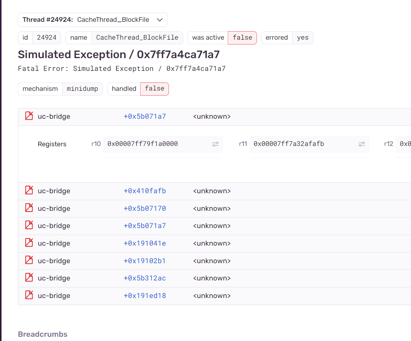 [Bug]: Simulated Exception caught by Sentry · Issue #38502 · electron/electron · GitHub