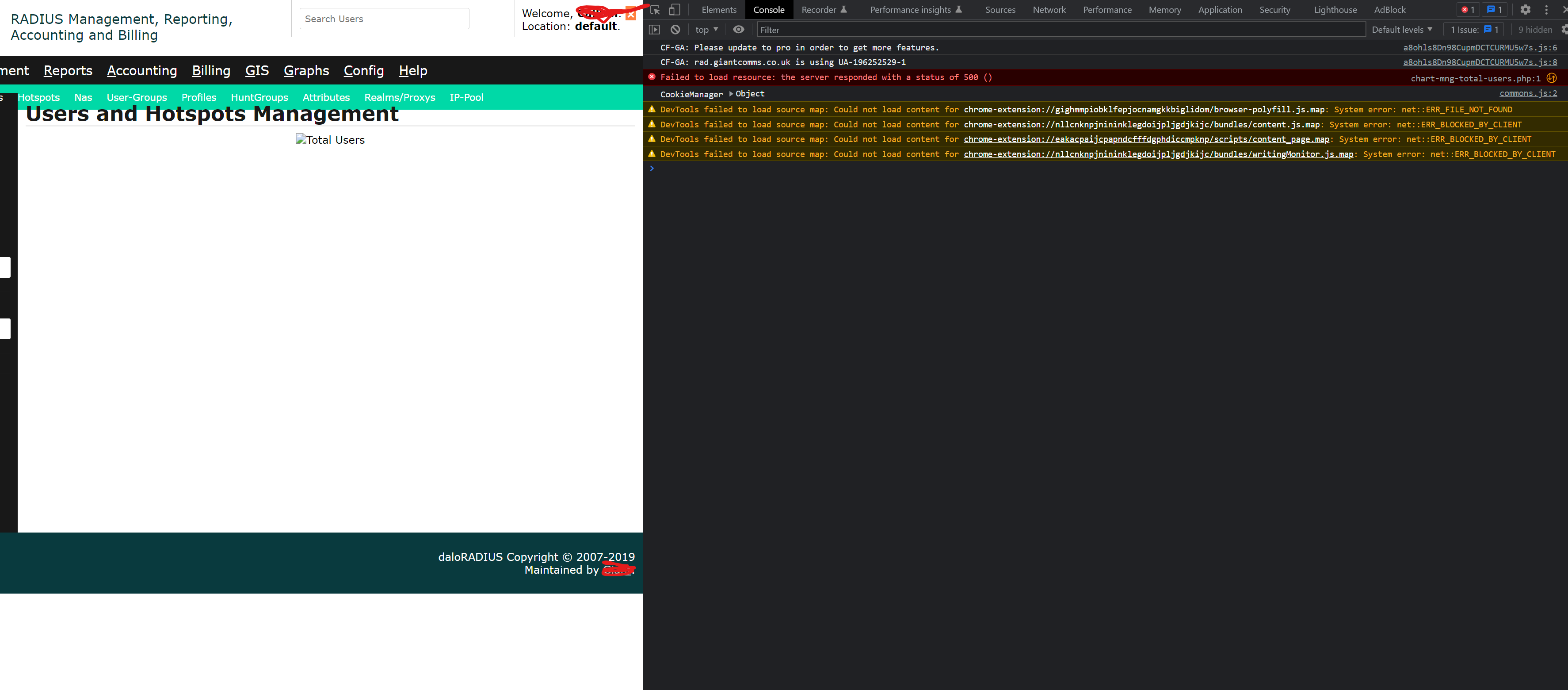 No graphs displaying · Issue #281 · lirantal/daloradius · GitHub